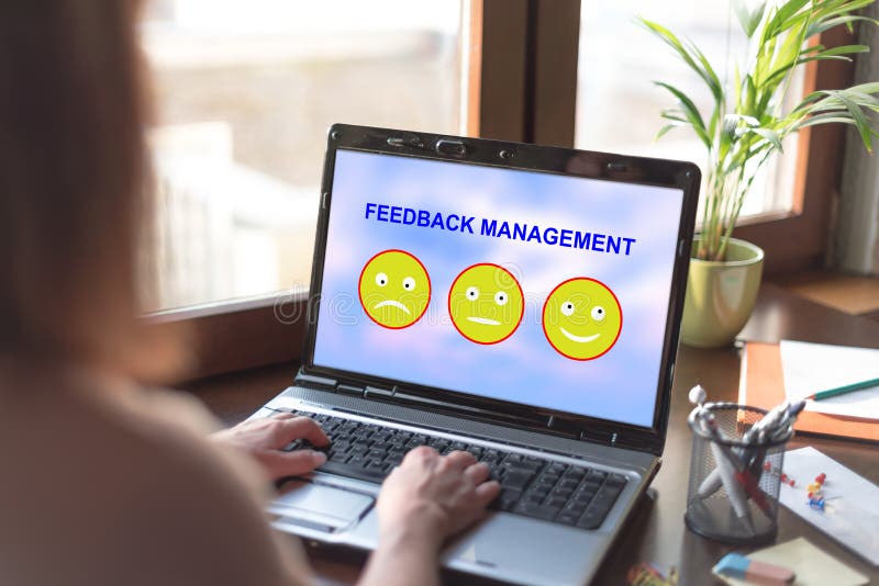 Feedback Management Concept on a Laptop Screen Stock Photo - Image of ...