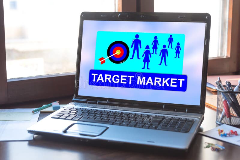 Target Market Concept on a Laptop Screen Stock Image - Image of choice ...