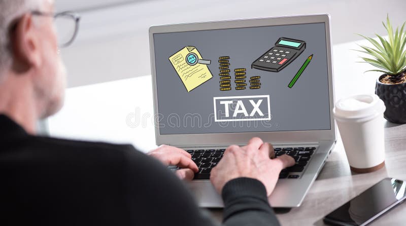 Business Perspective Concept on a Laptop Screen Stock Image - Image of ...