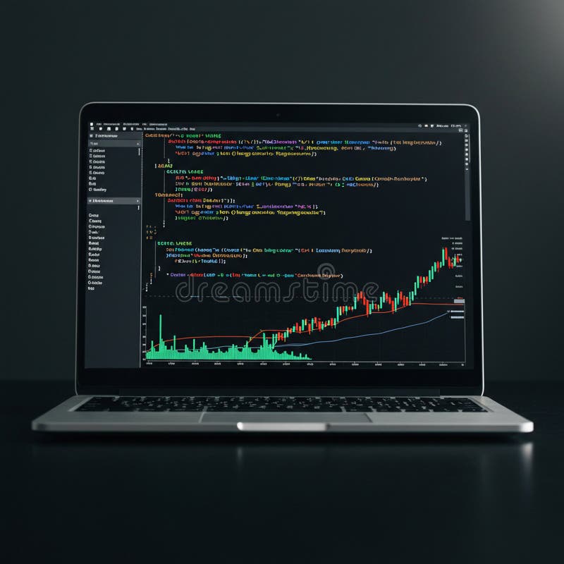 A Laptop Screen Displays Code in a Text Editor, with HTML and CSS ...
