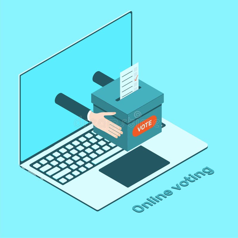 Present Box with Democracy Title Stock Illustration - Illustration of ...