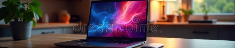 Laptop Screen, Home Office, Over Shoulder View, Stock Photo, Working ...