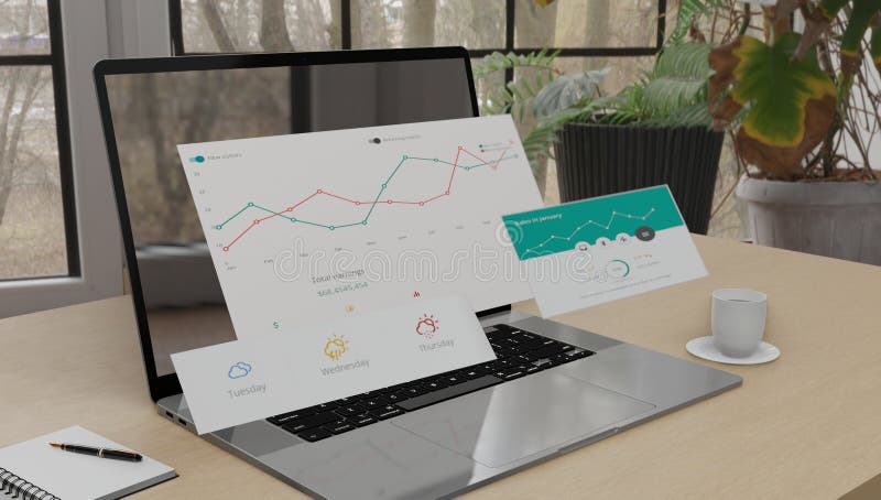 Laptop with Screen Illustration of Application or Software Exit, As ...