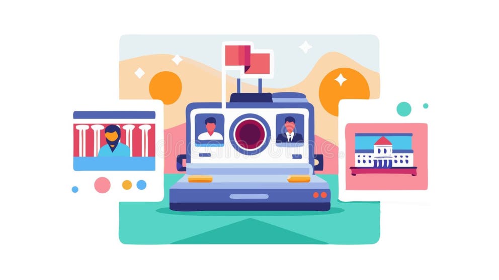 Laptop Screen with Multiple Open Windows for Multitasking Concept ...