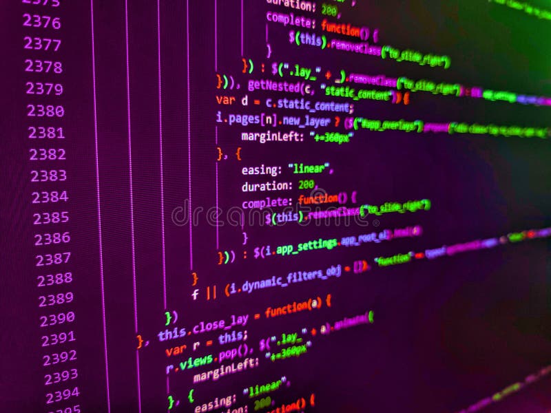 Laptop Screen Show Abstract Computer Programming Code Script Real Html Code Developing Screen