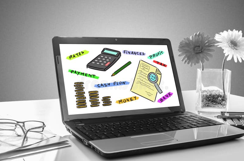 Accounting Concept on a Laptop Screen Stock Photo - Image of payment ...