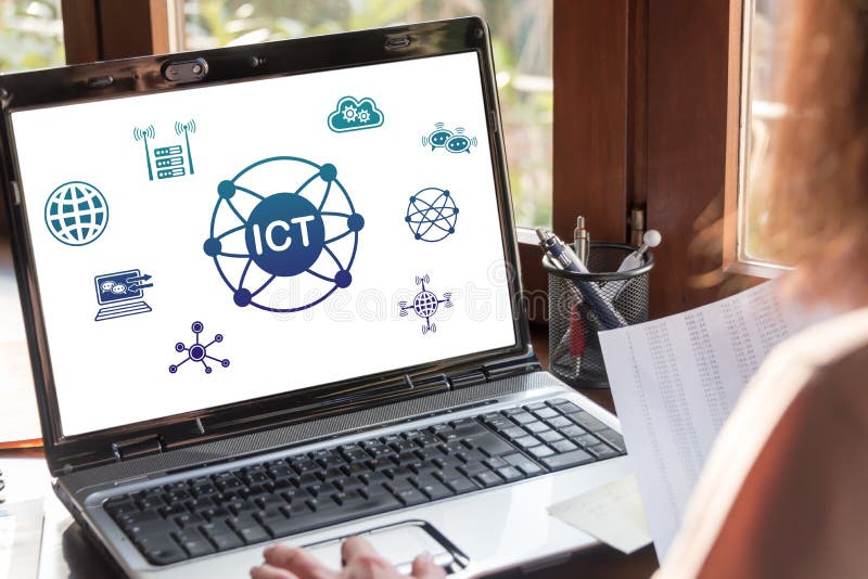 Ict Concept on a Laptop Screen Stock Photo - Image of system, smart ...