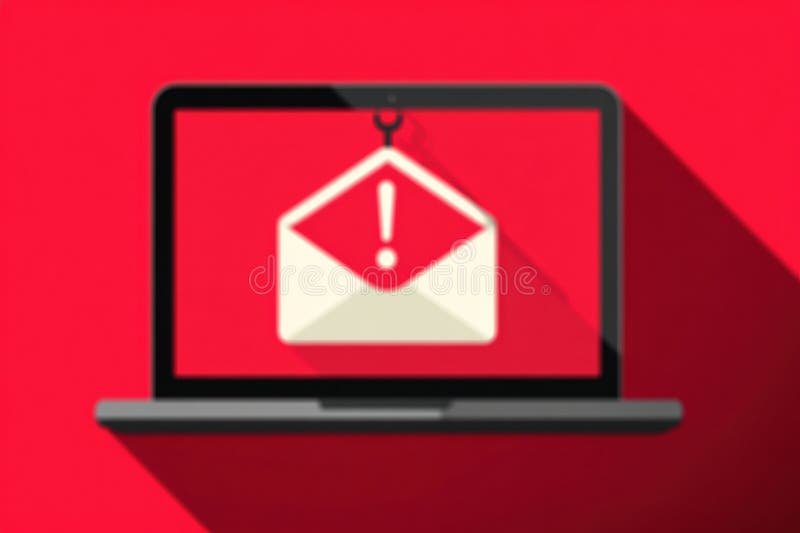 Recognizing Common Phishing Email Traits with a Laptop Displaying a ...