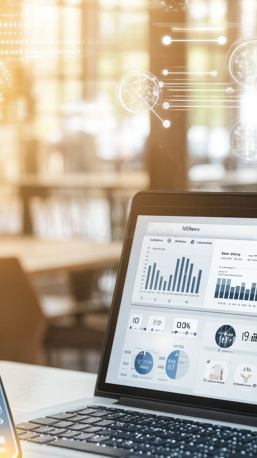 A Laptop Screen Shows a Graph with a Lot of Numbers and a Word that ...