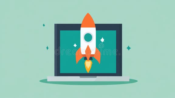 On the Laptop Screen, a Virtual Simulation Displays a Detailed ...