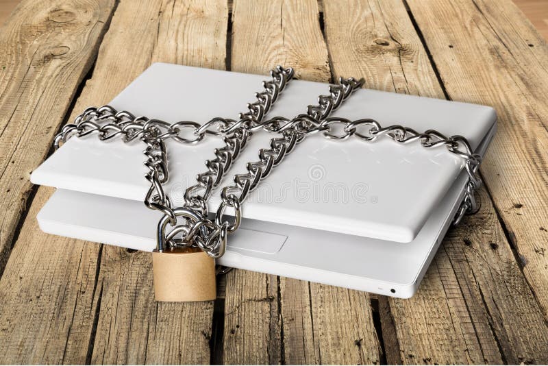 Laptop Security stock image. Image of black, security - 59852721