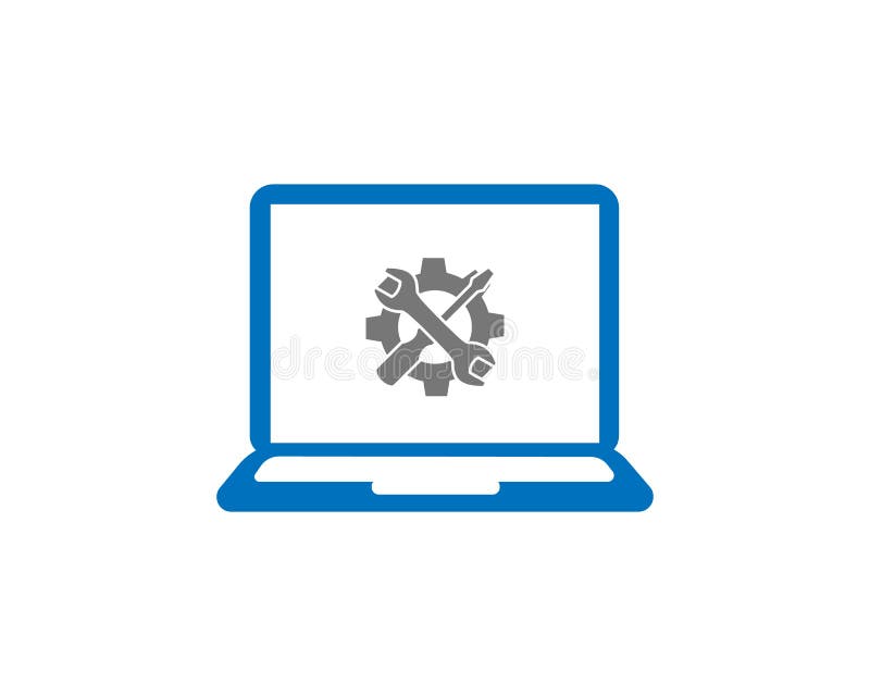 Laptop Service Logo Laptop Repair Logo Computer Maintenance Stock ...