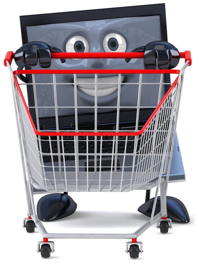 Laptop shopping stock illustration. Illustration of hardware - 16796135