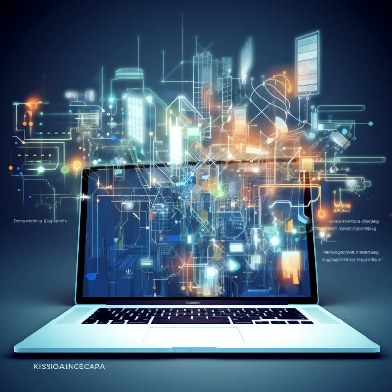 Laptop Show Business Transaction on Screen, Cyber Security and Data Protection, Business and ...