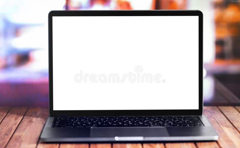 Macbook Mockup Blur Office Background Stock Photos - Free & Royalty ...
