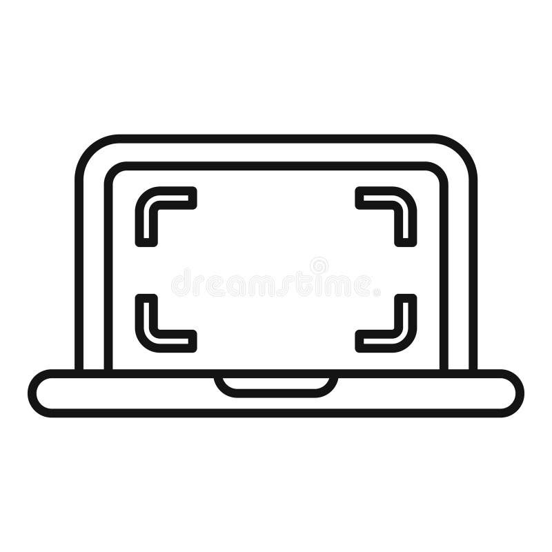 Laptop Showing Crop Marks for Graphic Design Project Stock Illustration ...
