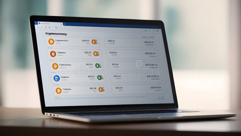 Laptop Showing Digital Wallet Interface the Screen Shows Your ...