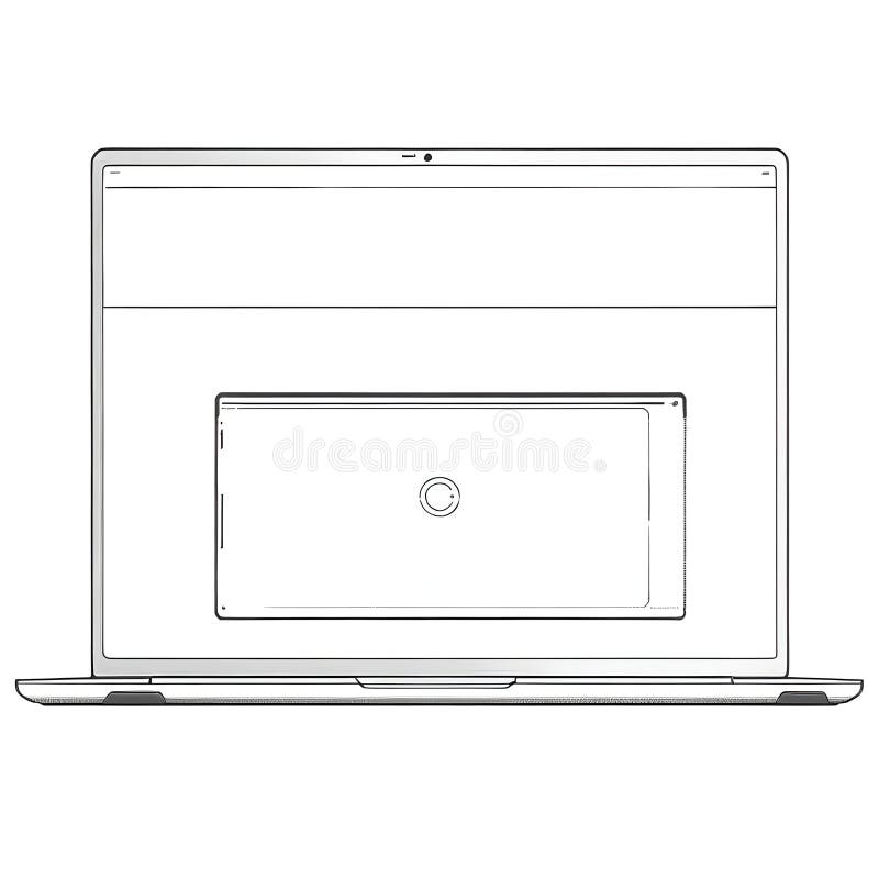 Laptop Showing Loading Screen or Update Process Tech Device Style Stock ...