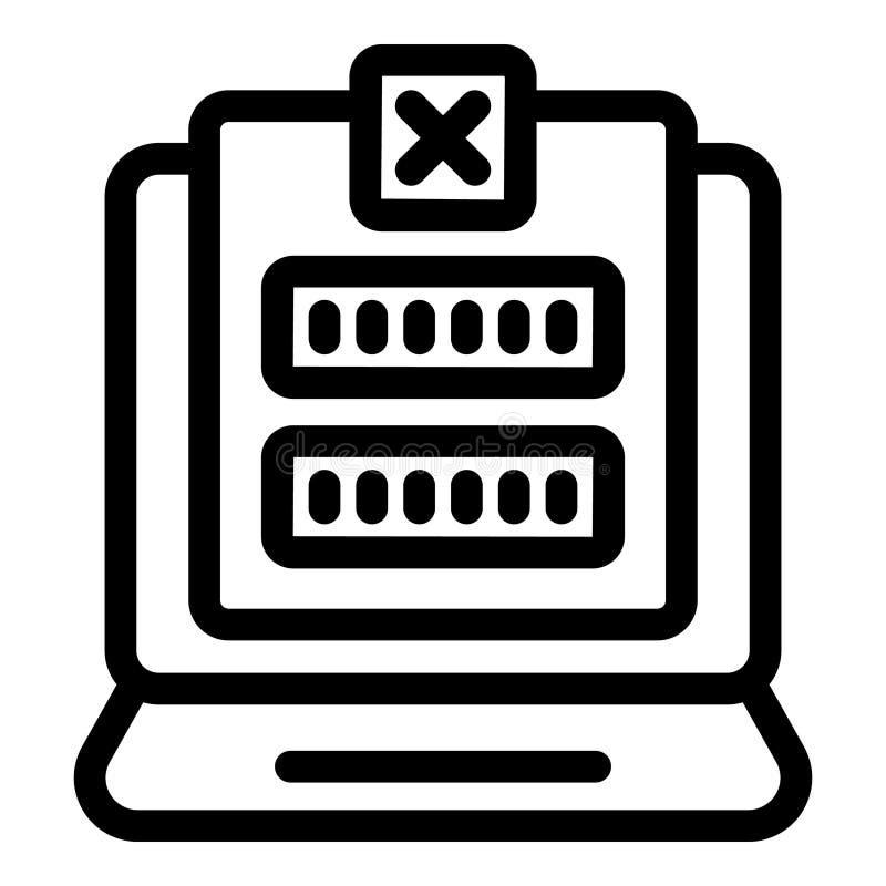 Laptop Showing Online Survey with Wrong Answer Highlighted Stock Vector ...