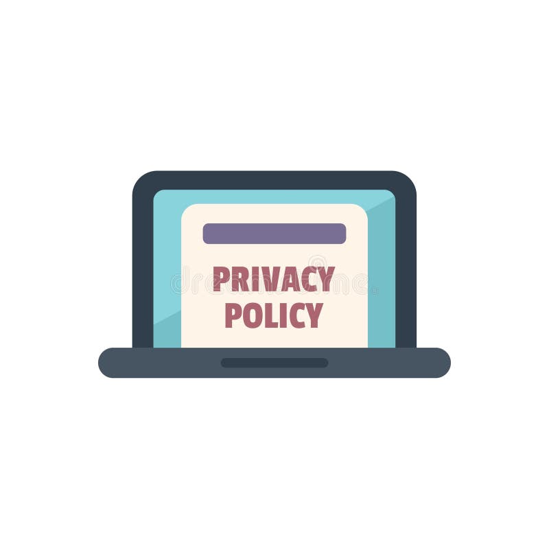 Laptop Showing Privacy Policy Document for Data Protection Stock ...
