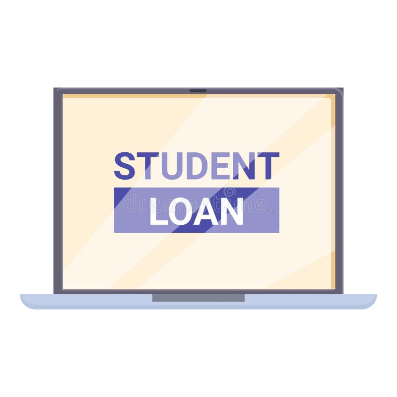 Laptop Showing Student Loan Application Form Stock Illustration ...