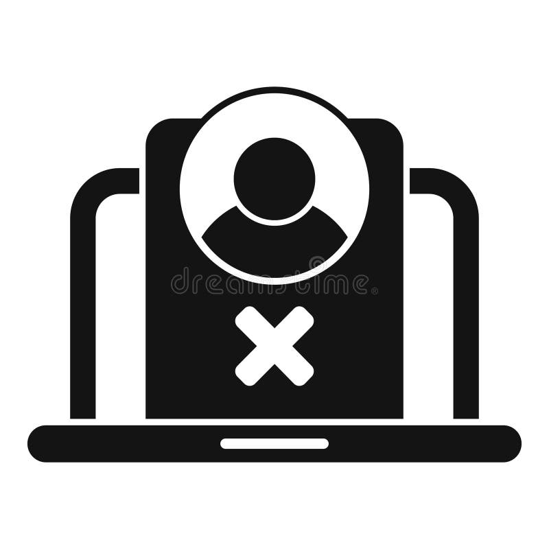 Laptop Showing User Account Being Deleted Stock Vector - Illustration ...