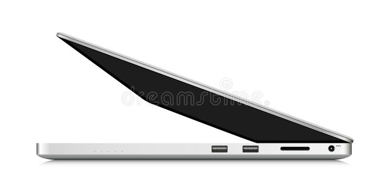 Laptop side view stock vector. Illustration of device - 233064902