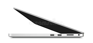 Laptop side view stock vector. Illustration of device - 233064902