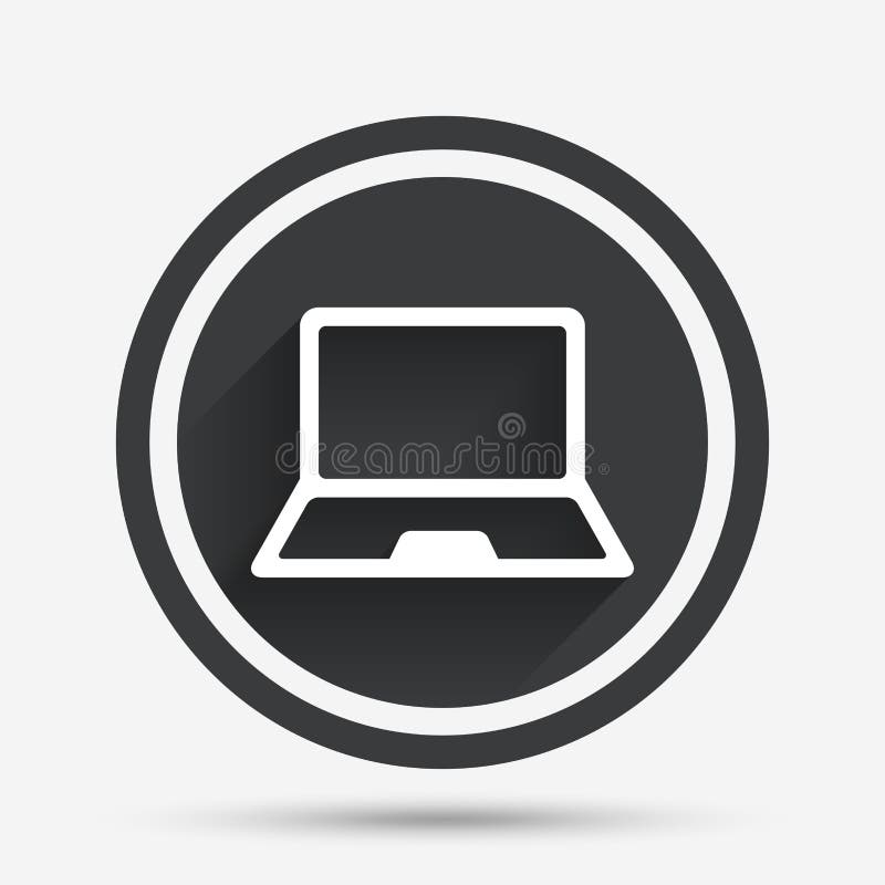 Laptop Sign Icon. Notebook Pc with Cursor Symbol. Stock Vector ...