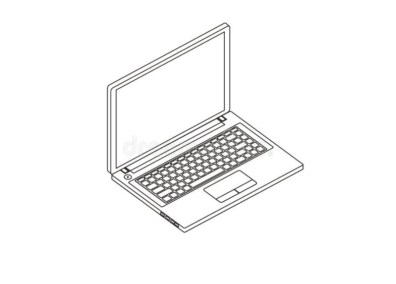 Laptop Outline Isometric Stock Illustrations – 7,188 Laptop Outline ...