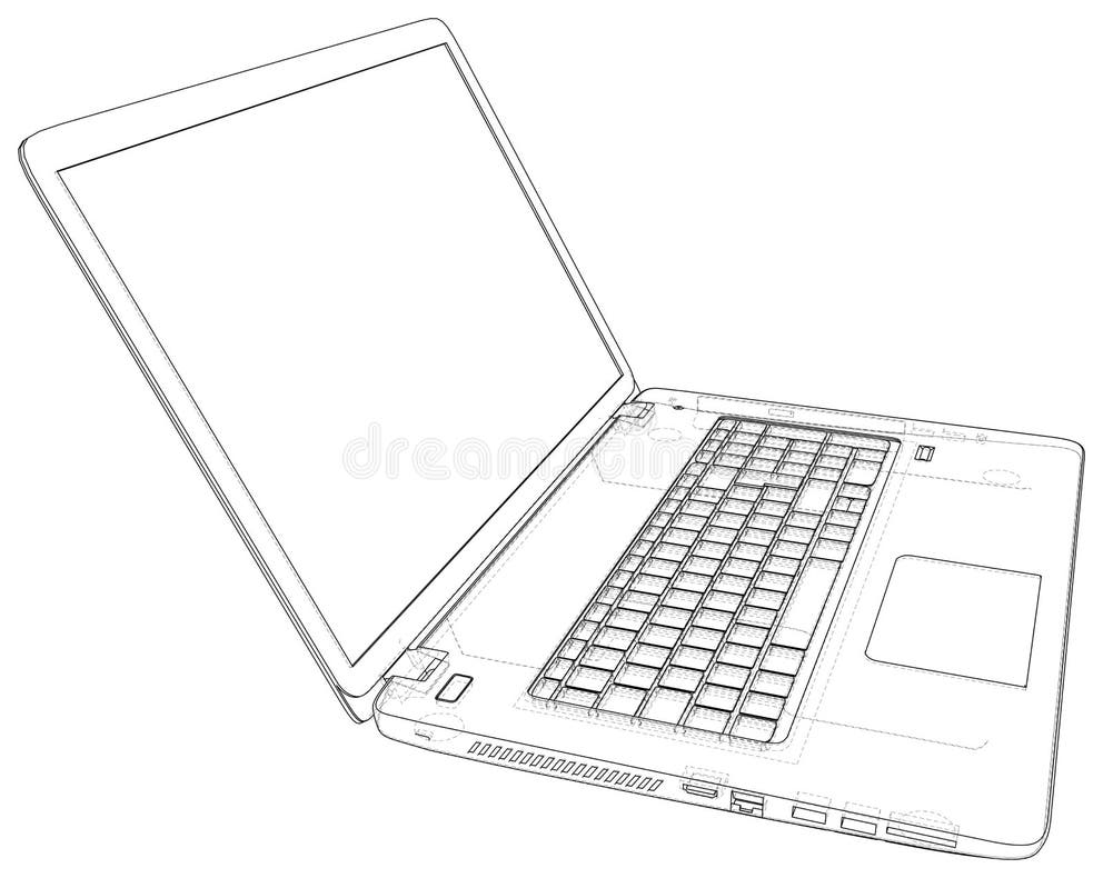 3d Laptop Wireframe Stock Illustrations – 680 3d Laptop Wireframe Stock ...