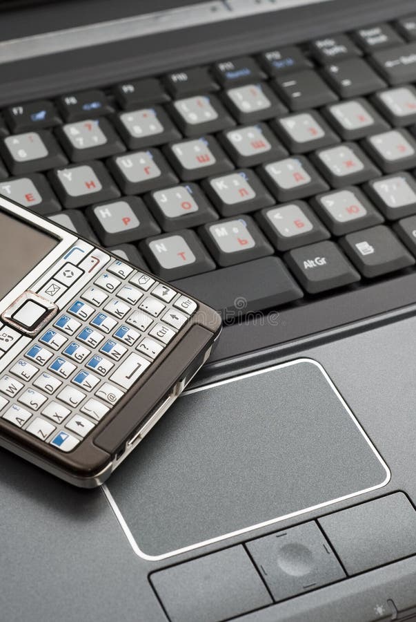 Laptop and Mobile Phone stock image. Image of professional - 6048535