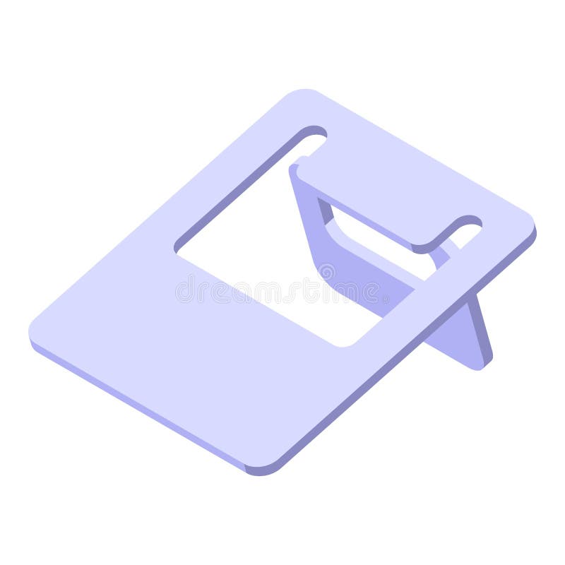 Laptop Stand Icon Isometric Vector. Desk Table Stock Vector ...
