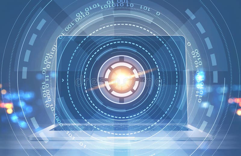 Computer Code Hud Gui Interface Hi Tech Concept Stock Illustration ...