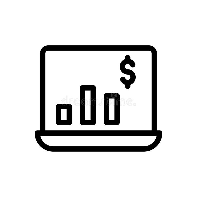 Laptop stats stock vector. Illustration of icon, progress - 211037138