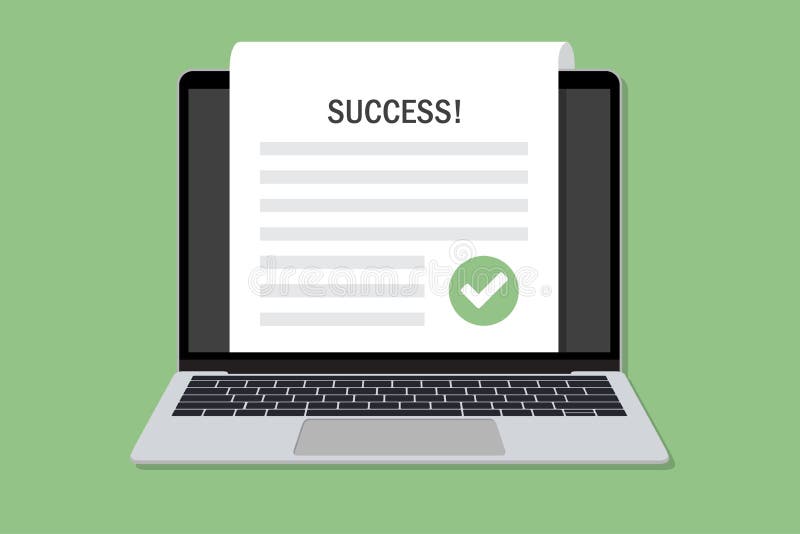 Laptop success stock illustration. Illustration of people - 41196695