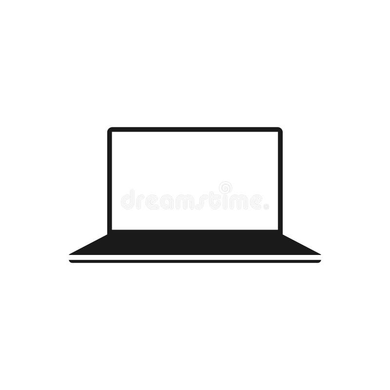 Laptop symbol flat icon stock vector. Illustration of logo - 175744398