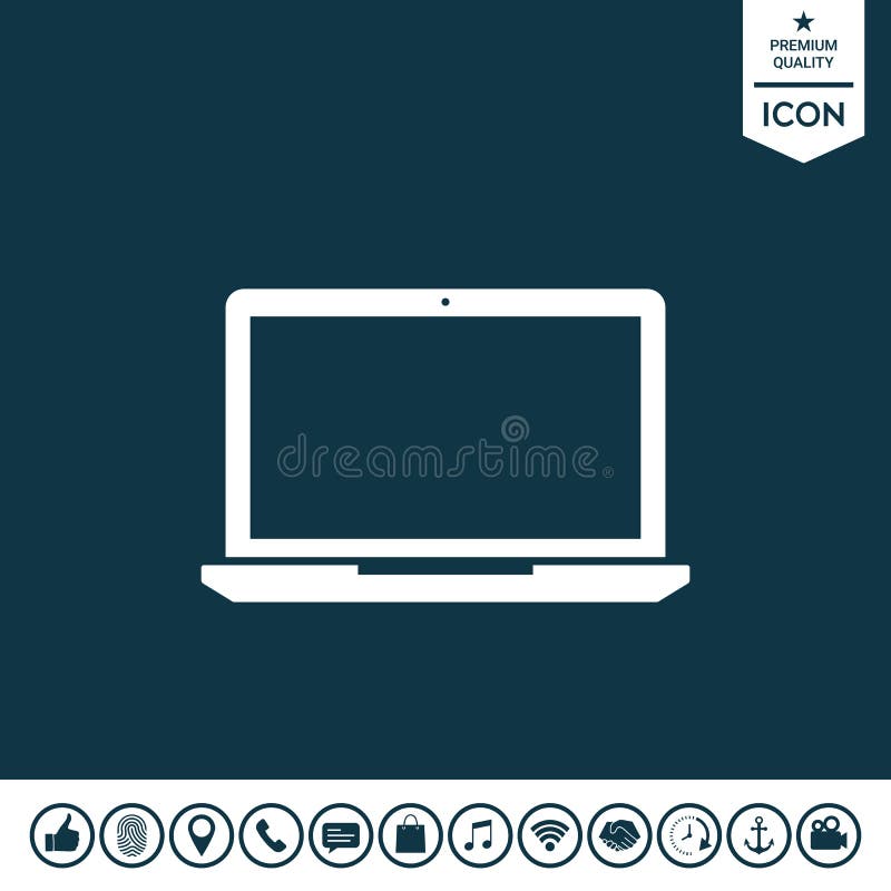 Laptop symbol Icon stock vector. Illustration of isolated - 107006895