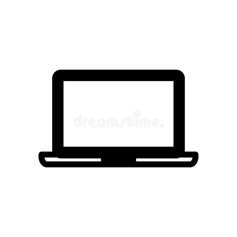 Laptop Symbol Line Icon, Vector Illustration Stock Vector ...