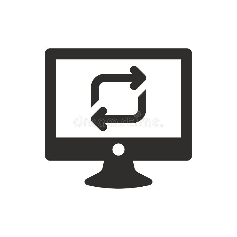 Synchronization Icon Vector from Computers and Network Collection. Thin ...