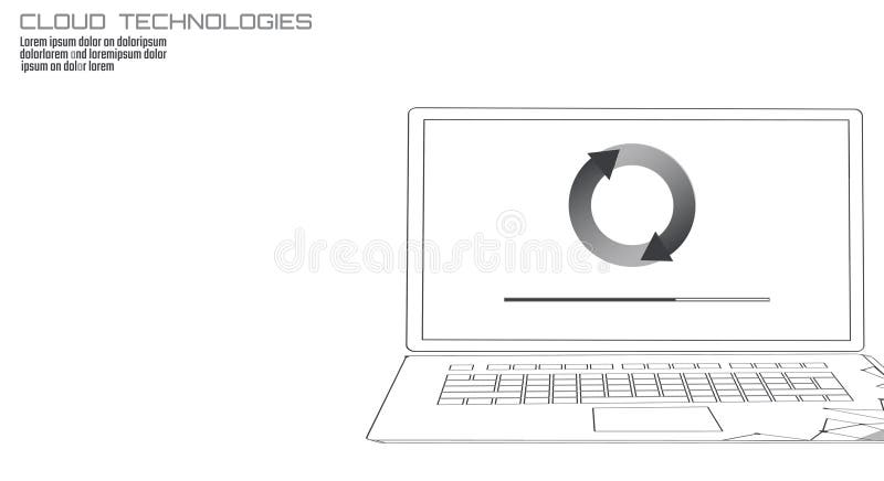 Laptop System Update Settings. Computer Online Cloud Data Storage ...