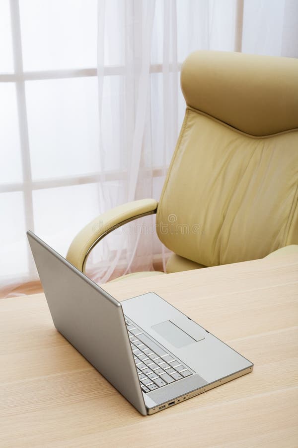 Laptop on a table stock photo. Image of luxury, curtain - 7108234