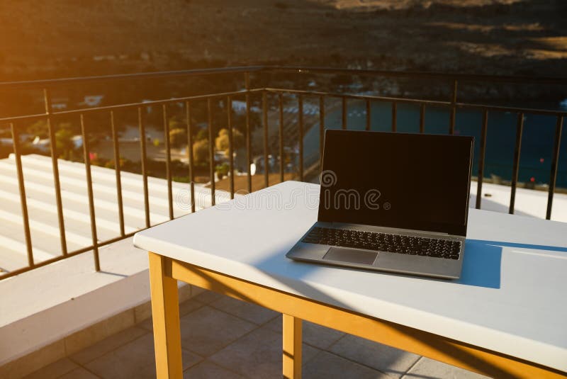 Freelancing and Remote Work Concept Stock Image - Image of relax ...