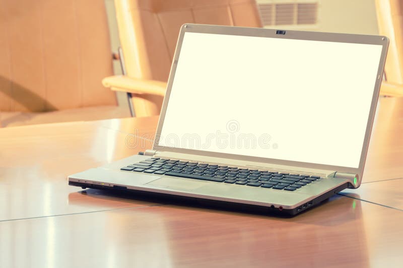Laptop on a table stock image. Image of wireless, touch - 59495377