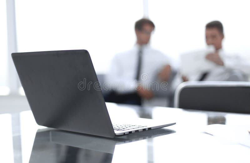 Laptop on the table stock image. Image of button, display - 152276263