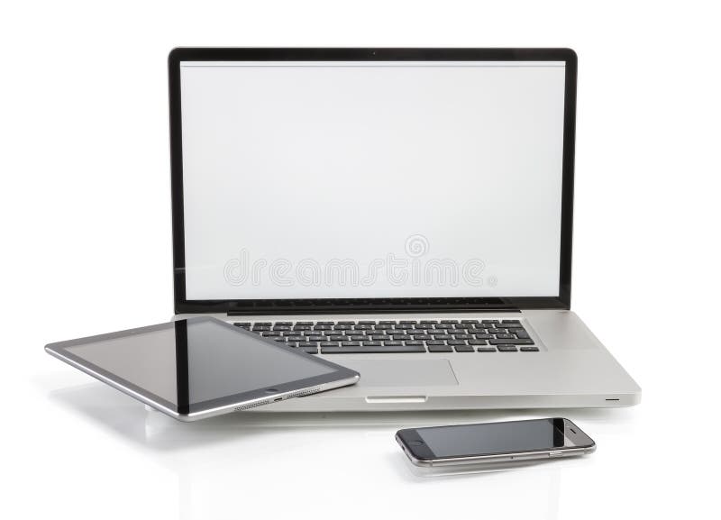 Modern Computer Devices - Laptop, Tablet Pc and Smartphone Stock Photo ...