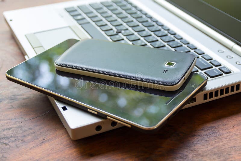 Laptop Tablet and Smart Phone Stock Image - Image of blank, black: 56222639