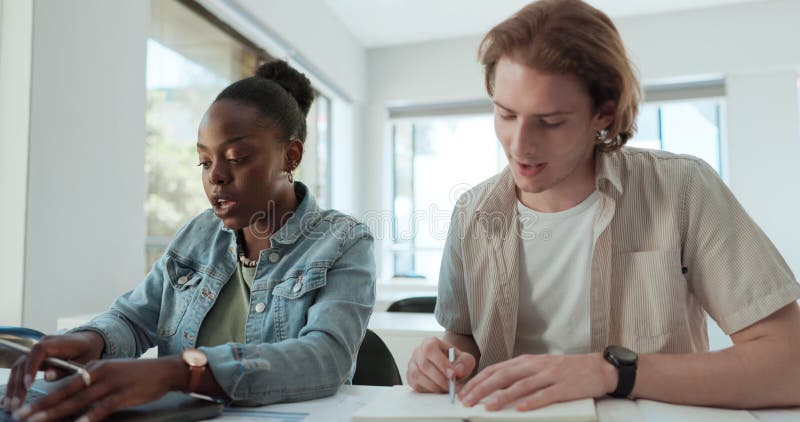 Laptop, Team and Students Typing at University, Learning Data ...