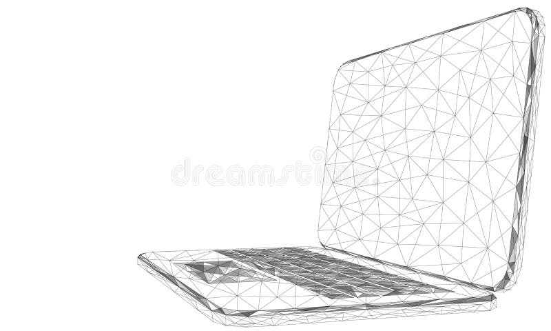 A laptop. stock vector. Illustration of polygon, mobile - 214432556