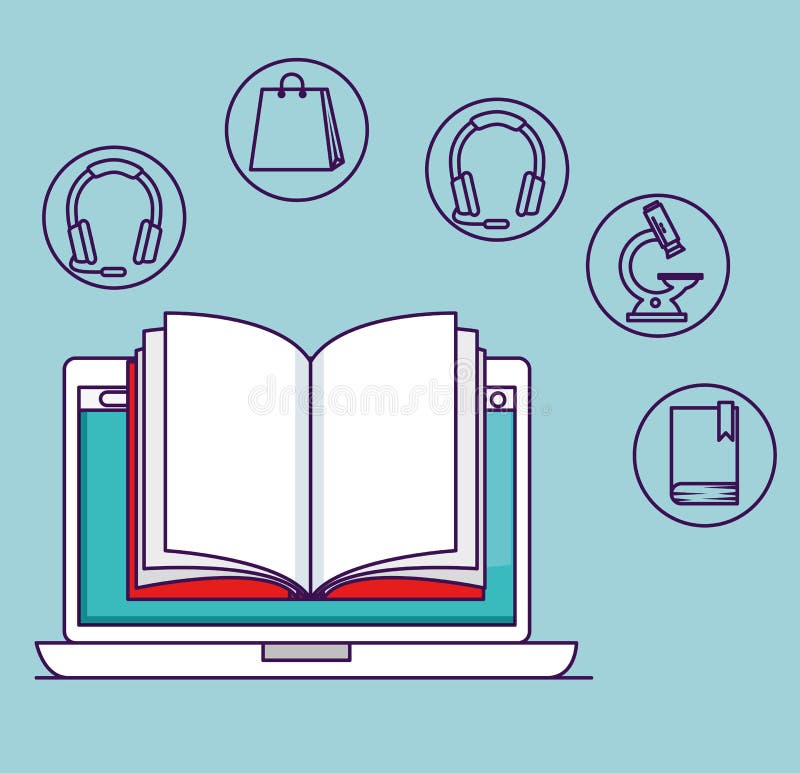 Book of Elearning - Ebook Learning Stock Vector - Illustration of ...